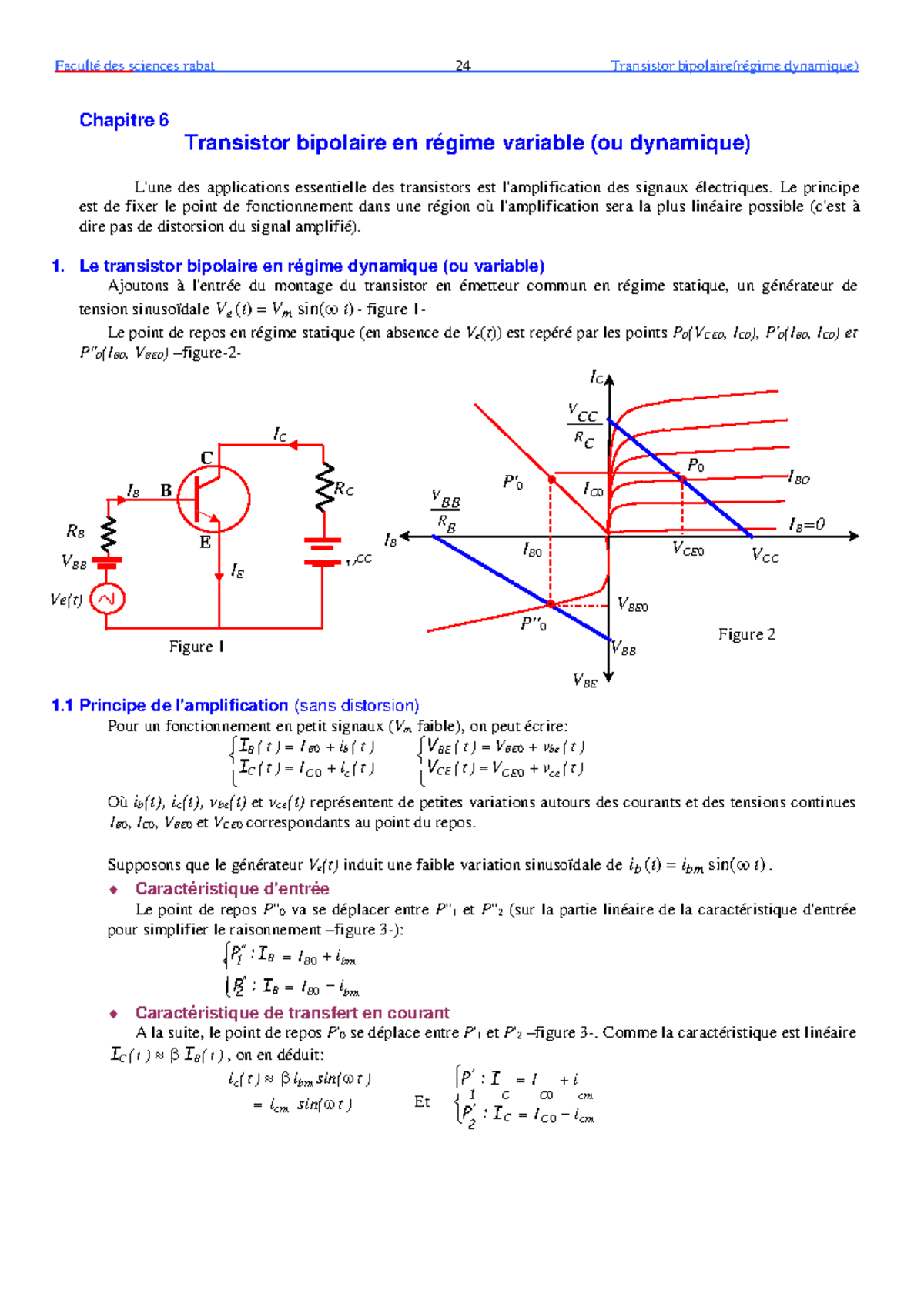 Cours Electronique de base SMP4 chapitre 6 - Faculté des sciences rabat ...