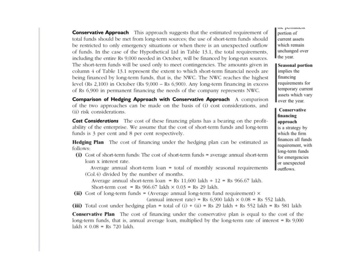 Conservative Approach - Financial Management - Studocu