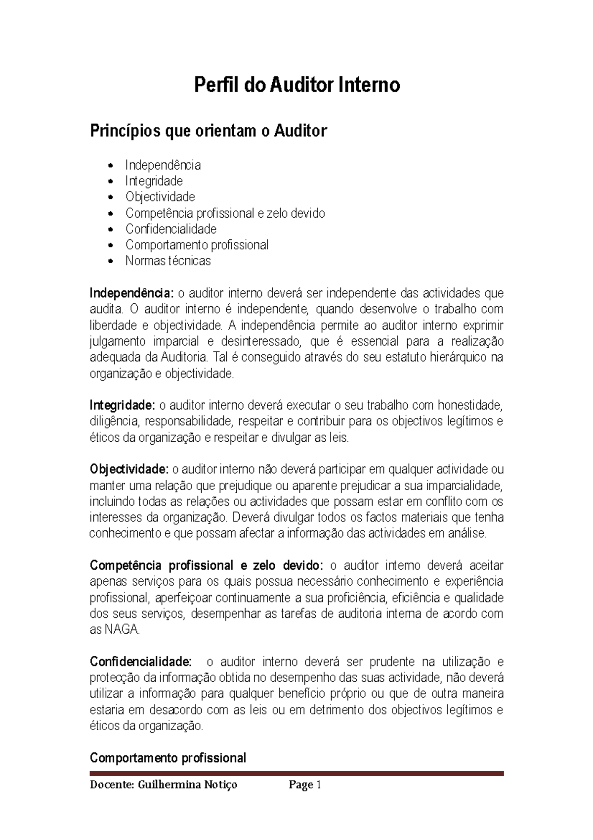 62332901 Aula 02 Perfil Do Auditor Interno - Perfil do Auditor Interno ...