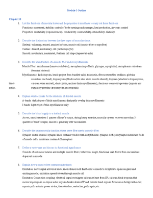 Module 5 Outline Anatomy - Module 5 Outline Chapter 19 Describe the ...