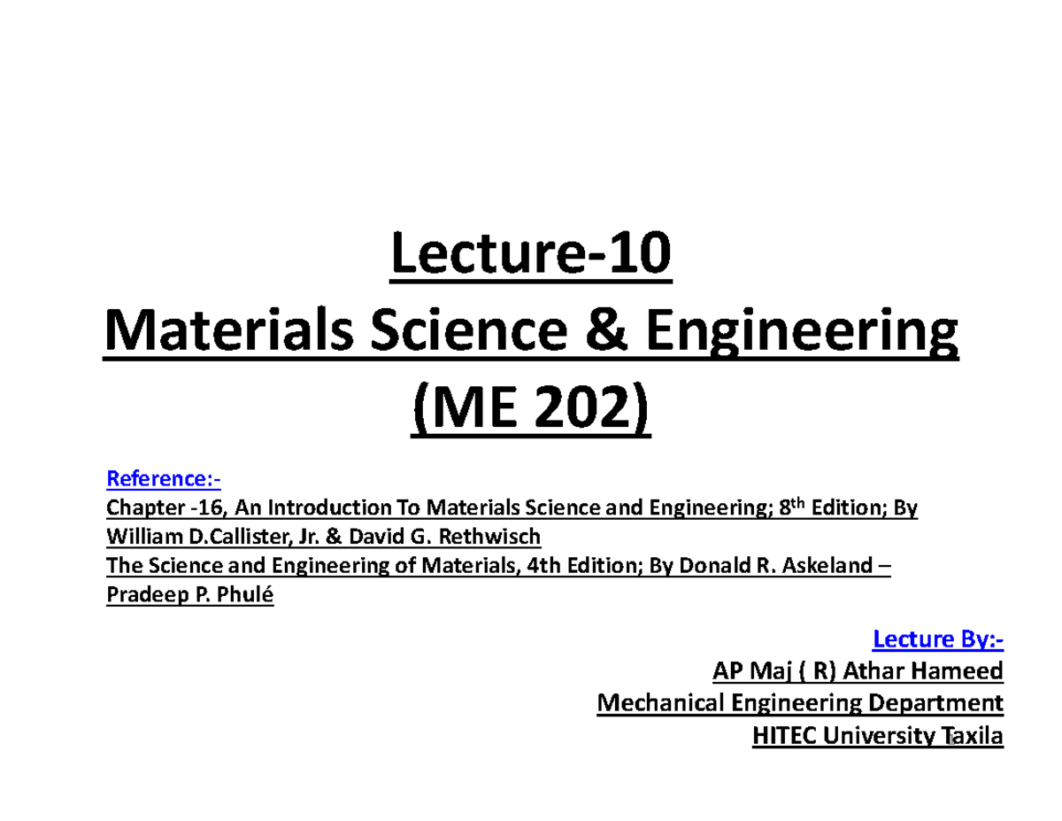 2k16-MSE Lec-10 Composite Materials - Lecture- Materials Science ...