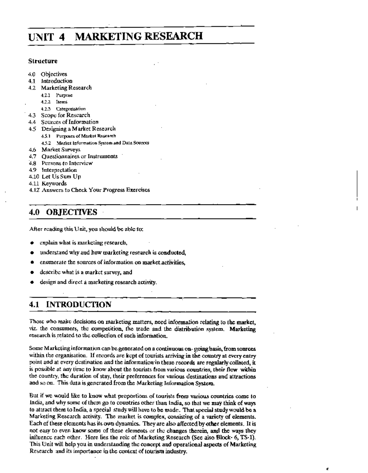 Unit-4, Marketing Research - UNIT 4 MARKETING RESEARCH Structure 4 ...