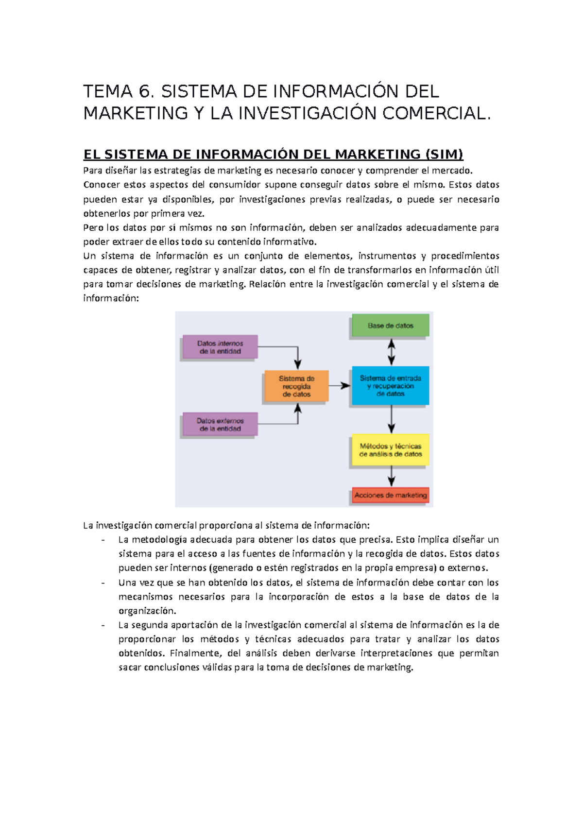 TEMA 6. Marketing - TEMA 6. SISTEMA DE INFORMACIÓN DEL MARKETING Y LA ...