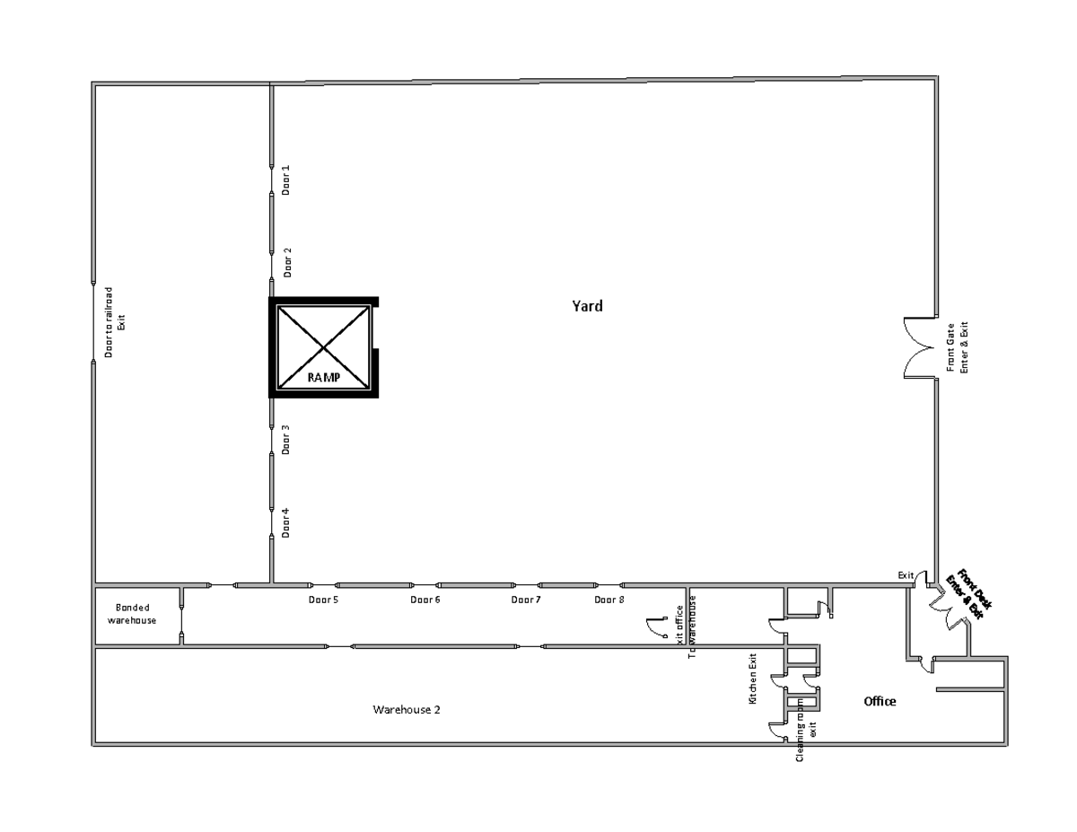 Warehouse Layout - diagrama - Tecnologia del concreto - RAMP 1 Door 2 ...