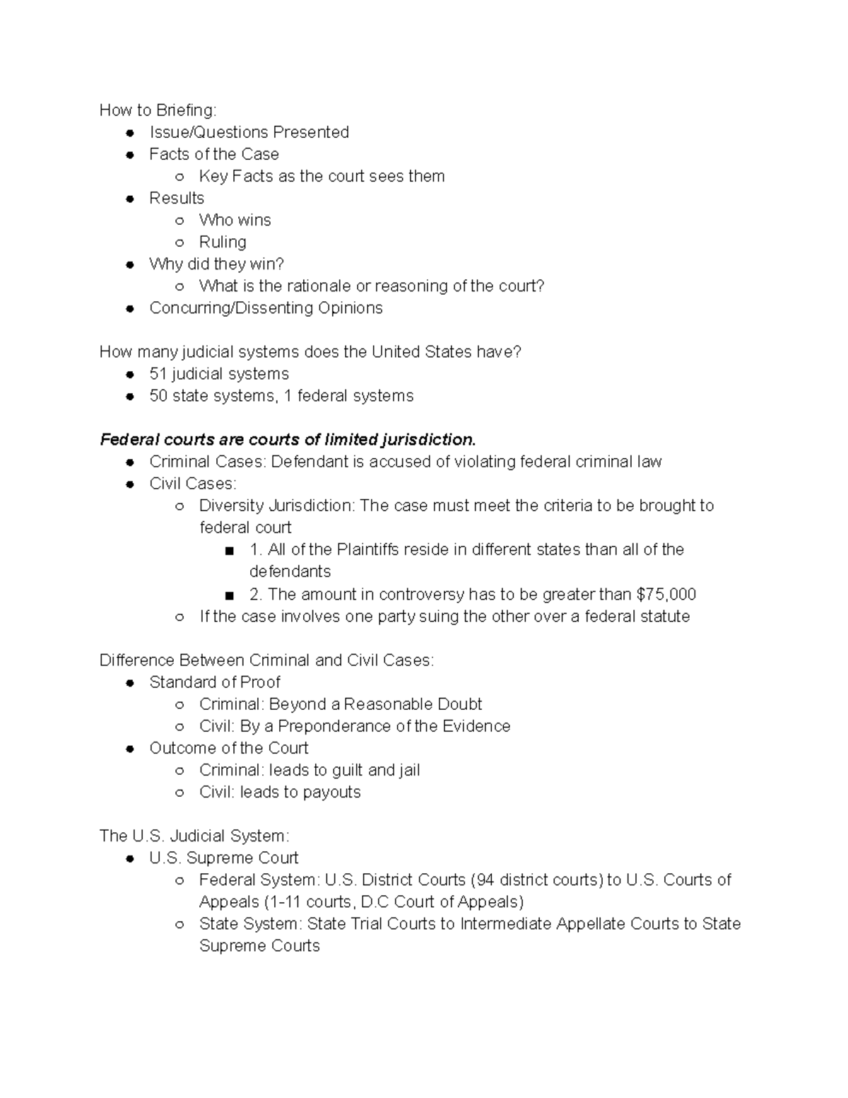 PLSC 385 Lecture Notes - How to Briefing: Issue/Questions Presented ...