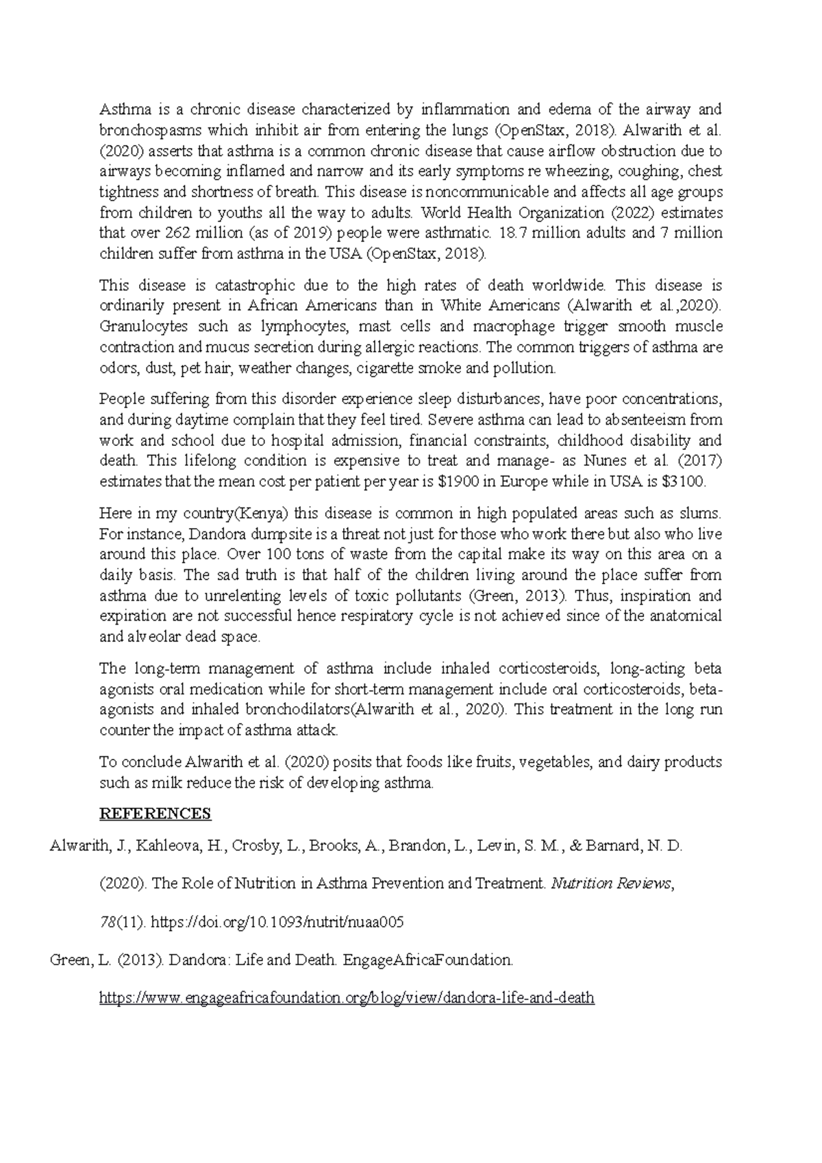 Asthma Disca - These assignments can help you solve the different ...