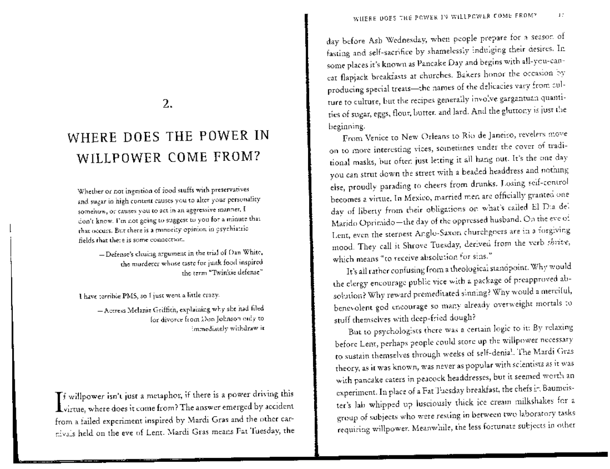 Willpower Rediscovering the greatest human strength - WHERE DOES THE ...