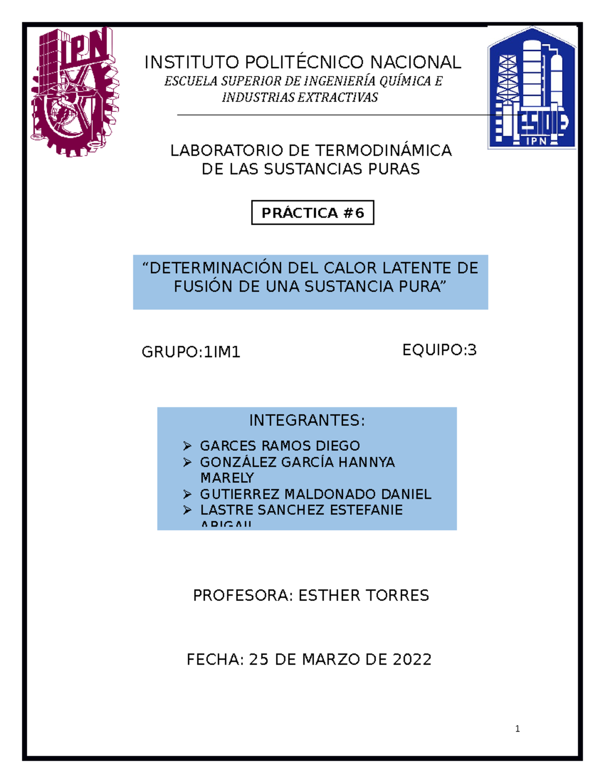 REP6 EQ3 G1IM14 LTSP - Practica 6 Lab.Termodinamica de las sustancias ...