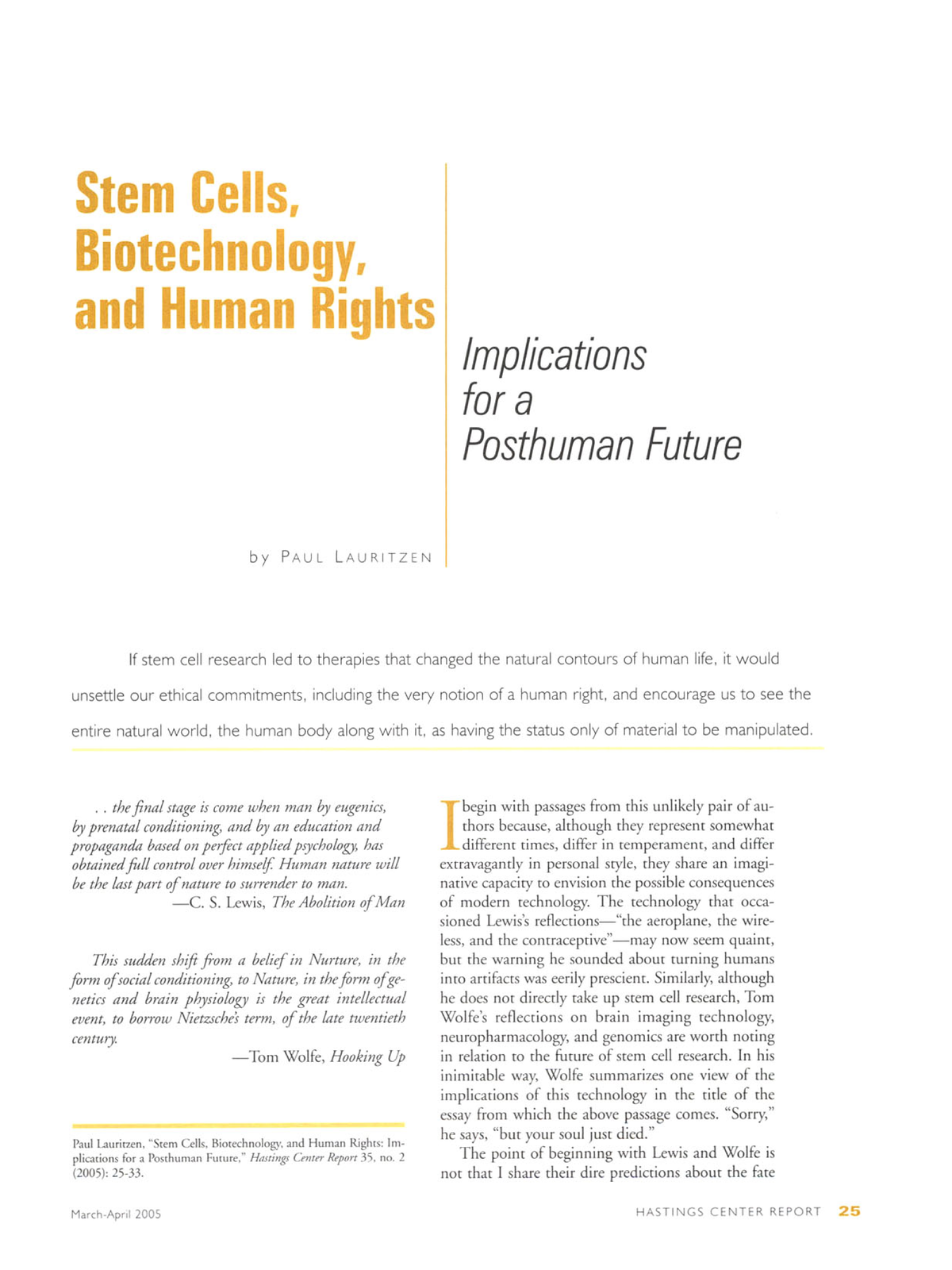 Stem cells biotechnology and h - COMHE 330 - Studocu