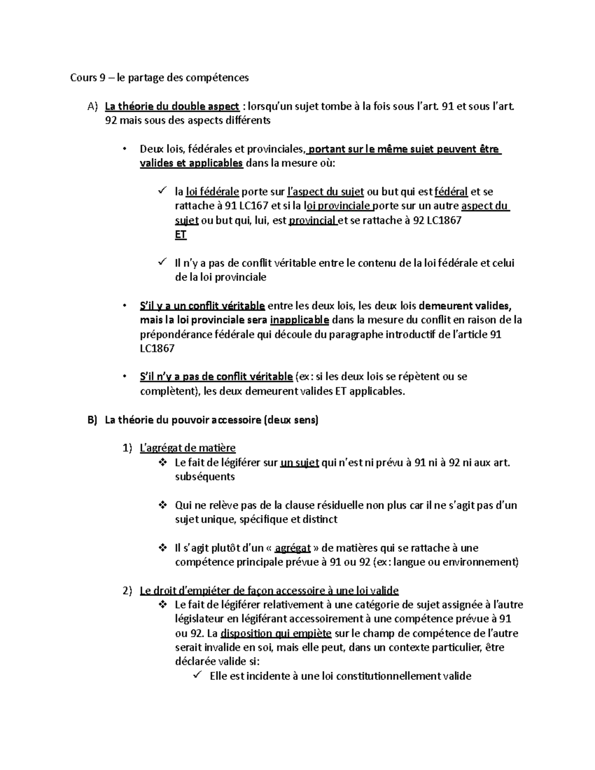 C9 - Ingrid Roy - Cours 9 – le partage des compétences A) La théorie du ...