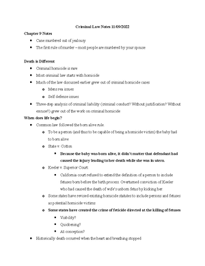 Criminal Law text book notes chapter 2 - Chapter 2 criminal law notes ...
