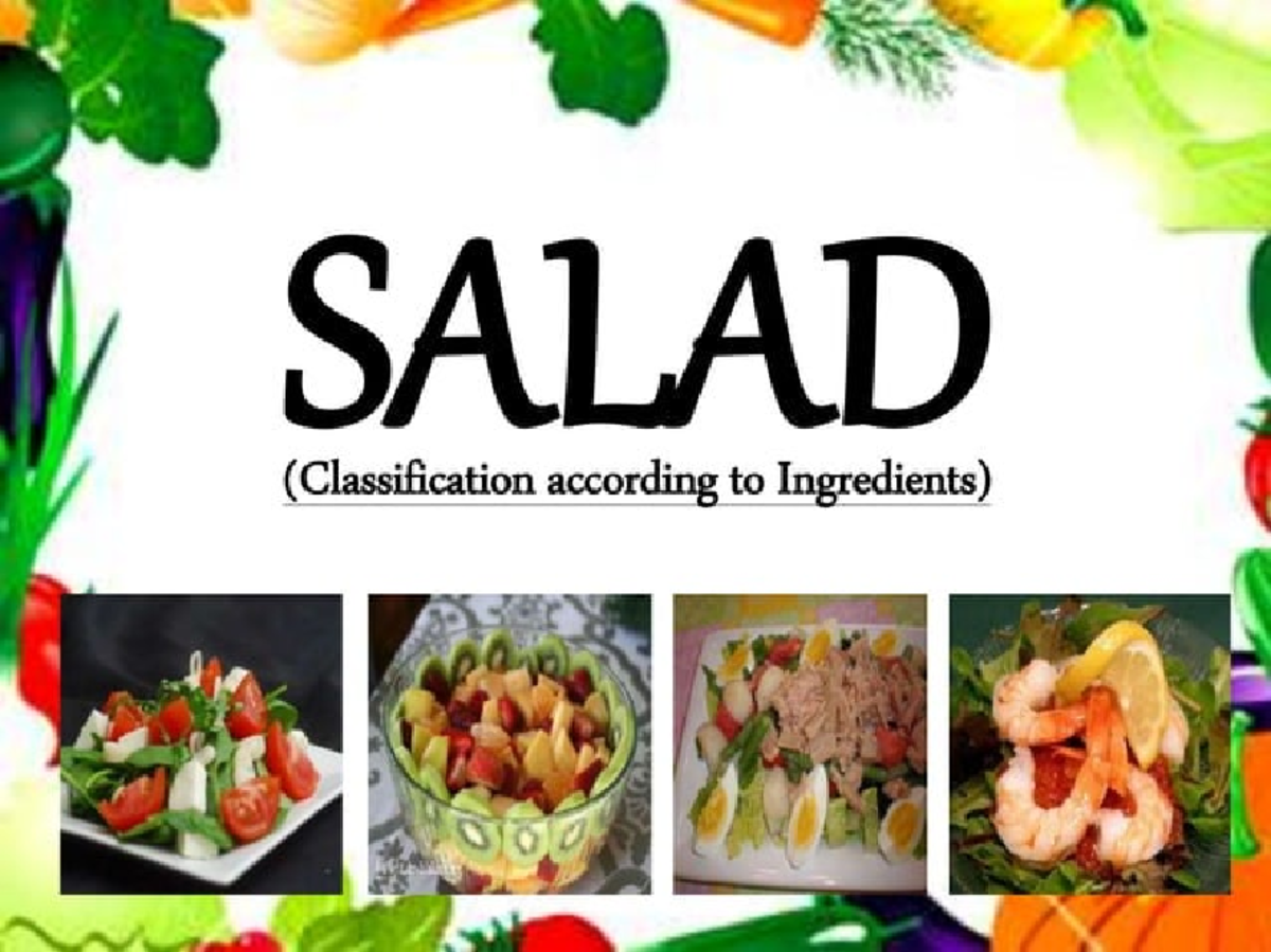 Classification-of-salad - Science, Technology, & Society - Studocu