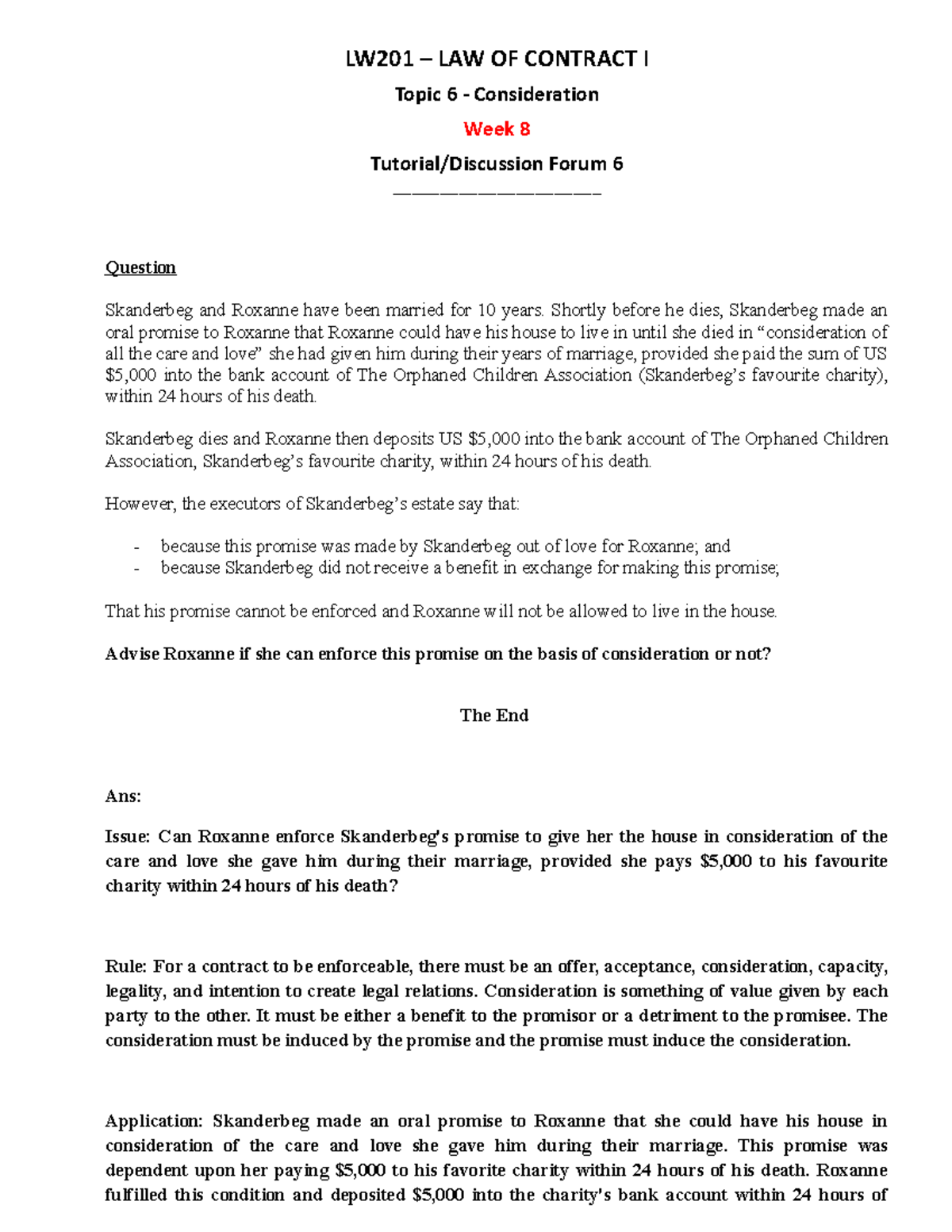 Tutorial 6 201 - Torts - USP - Studocu