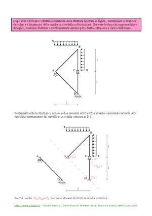 Esercitazione - MSS - Struttura Isostatica - Meccanica dei solidi e ...