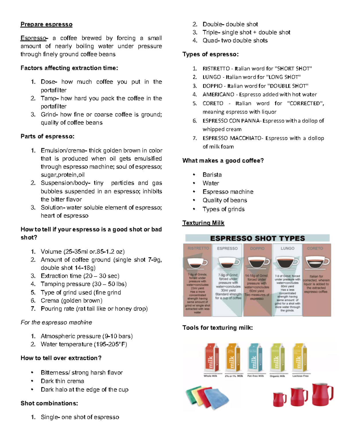 Introduction-to-Barista - Prepare espresso Espresso- a coffee brewed by ...