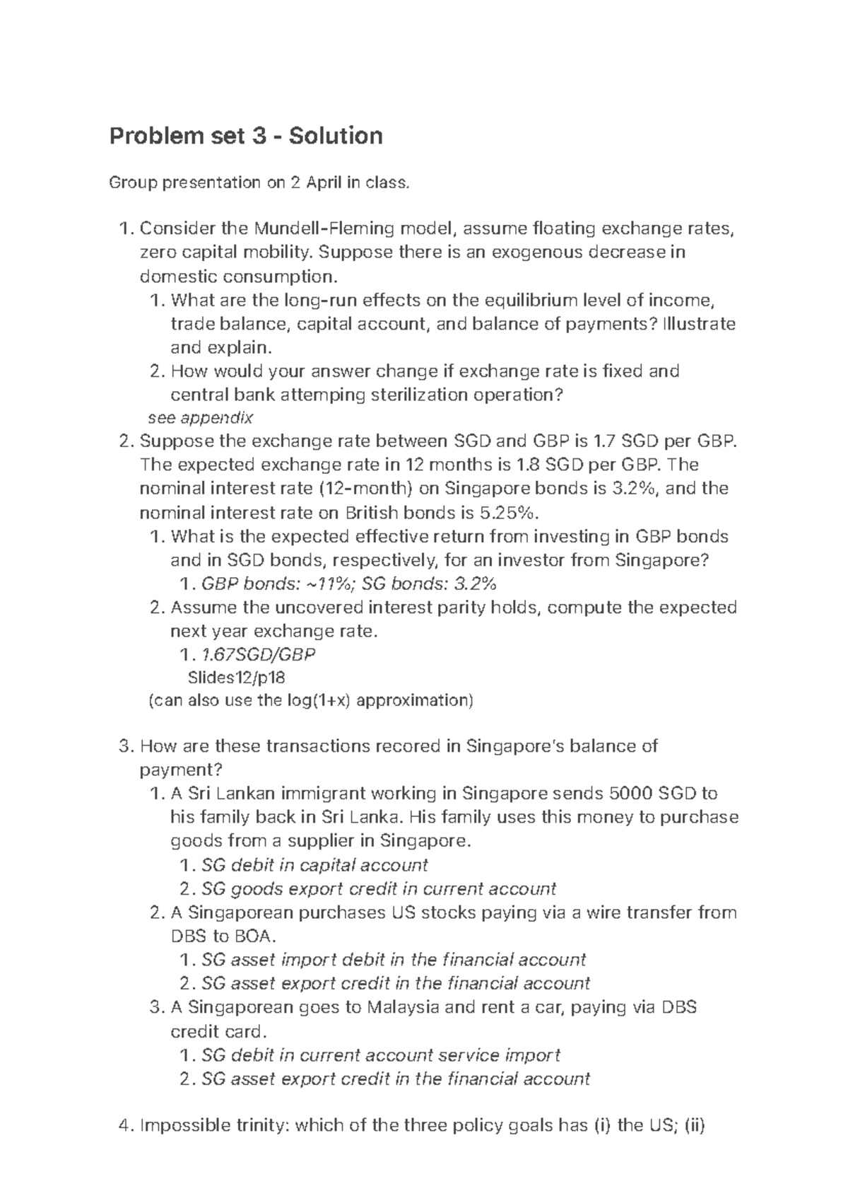 Problem set 3 - Solution - 1. 1. 2. 2. 1. 1. 2. 1. 3. 1. 1. 2. 2. 1. 2. 3. 1. 2. 4. Problem set ...