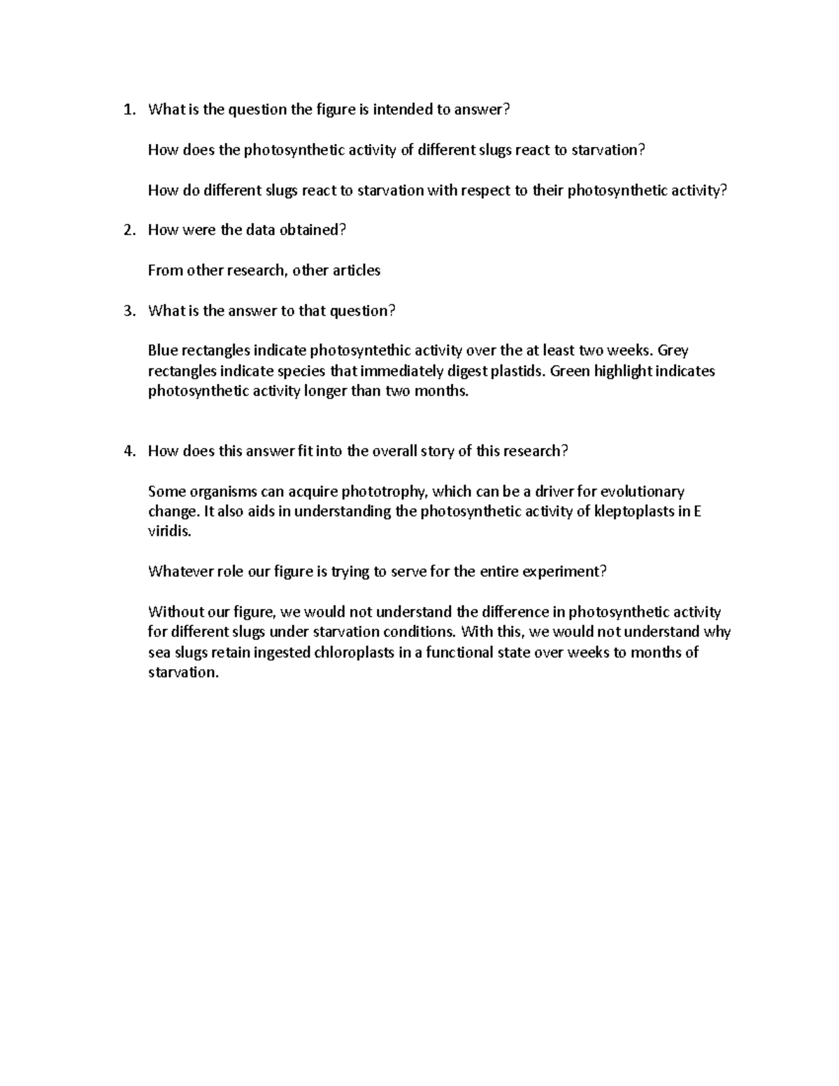 Questions for Figures - What is the question the figure is intended to ...