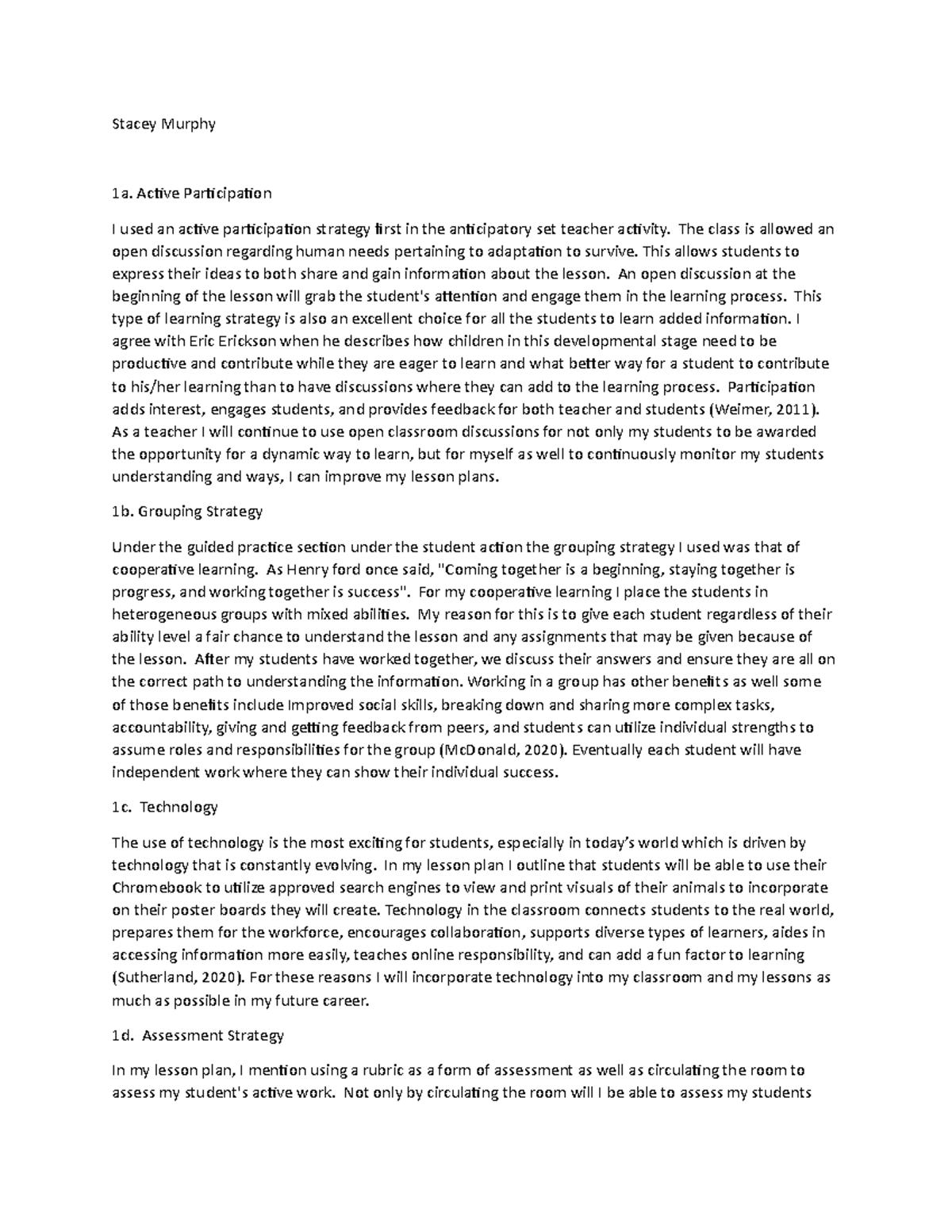 Murphy - C368 Essay - classroom management engagement and motivation ...