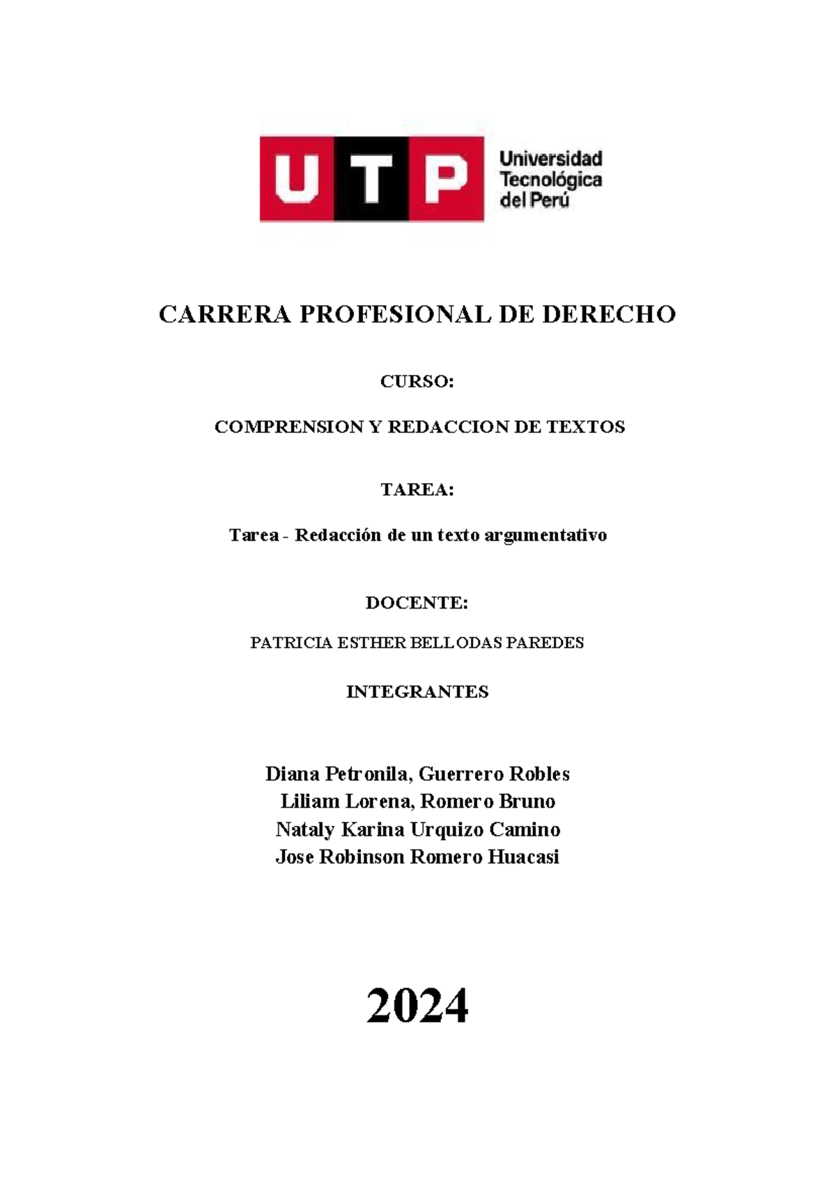 Semana 1 Tema1y2 Grupo Universidad UTP - CARRERA PROFESIONAL DE DERECHO ...