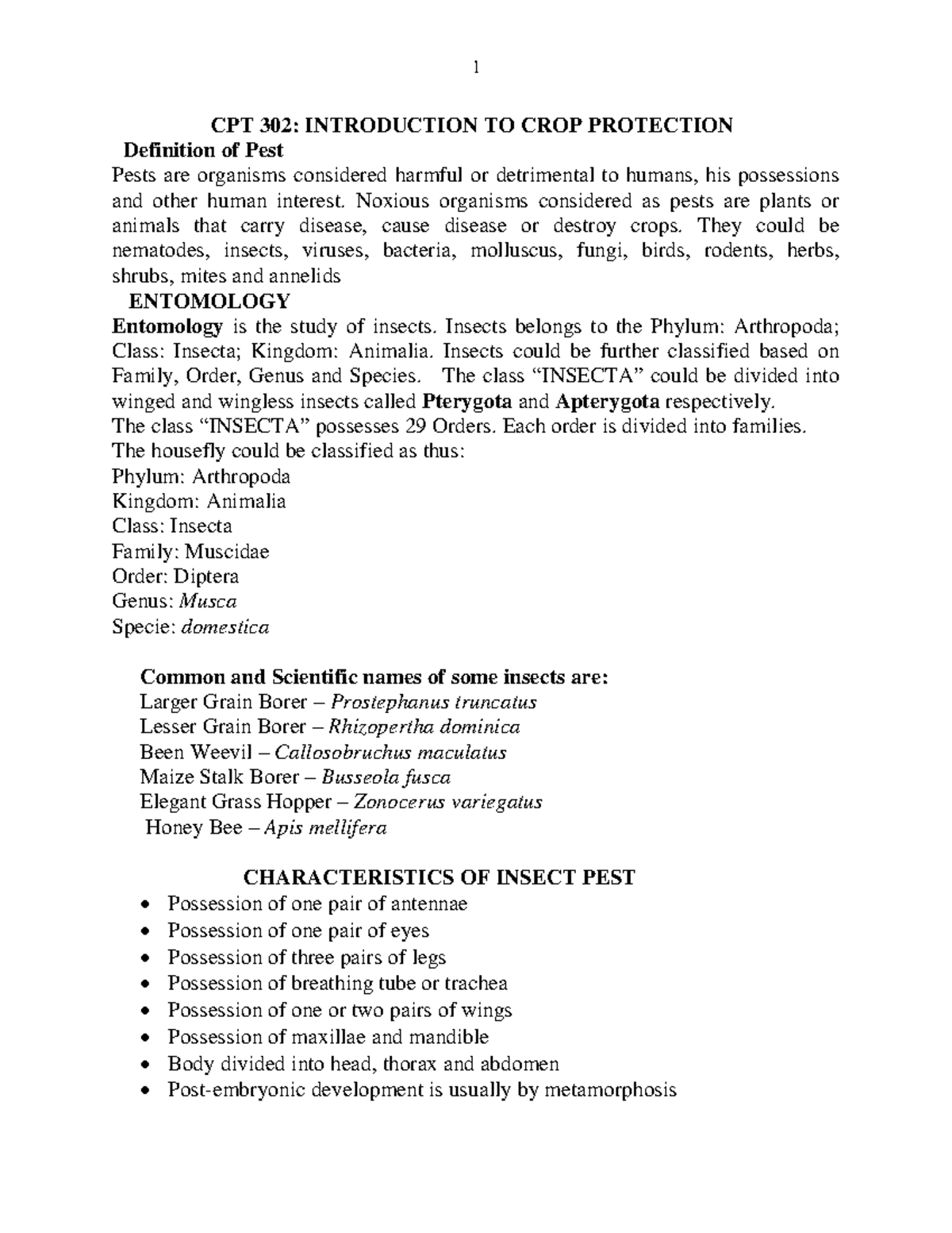 Introduction to Crop Protection - CPT 302: INTRODUCTION TO CROP ...