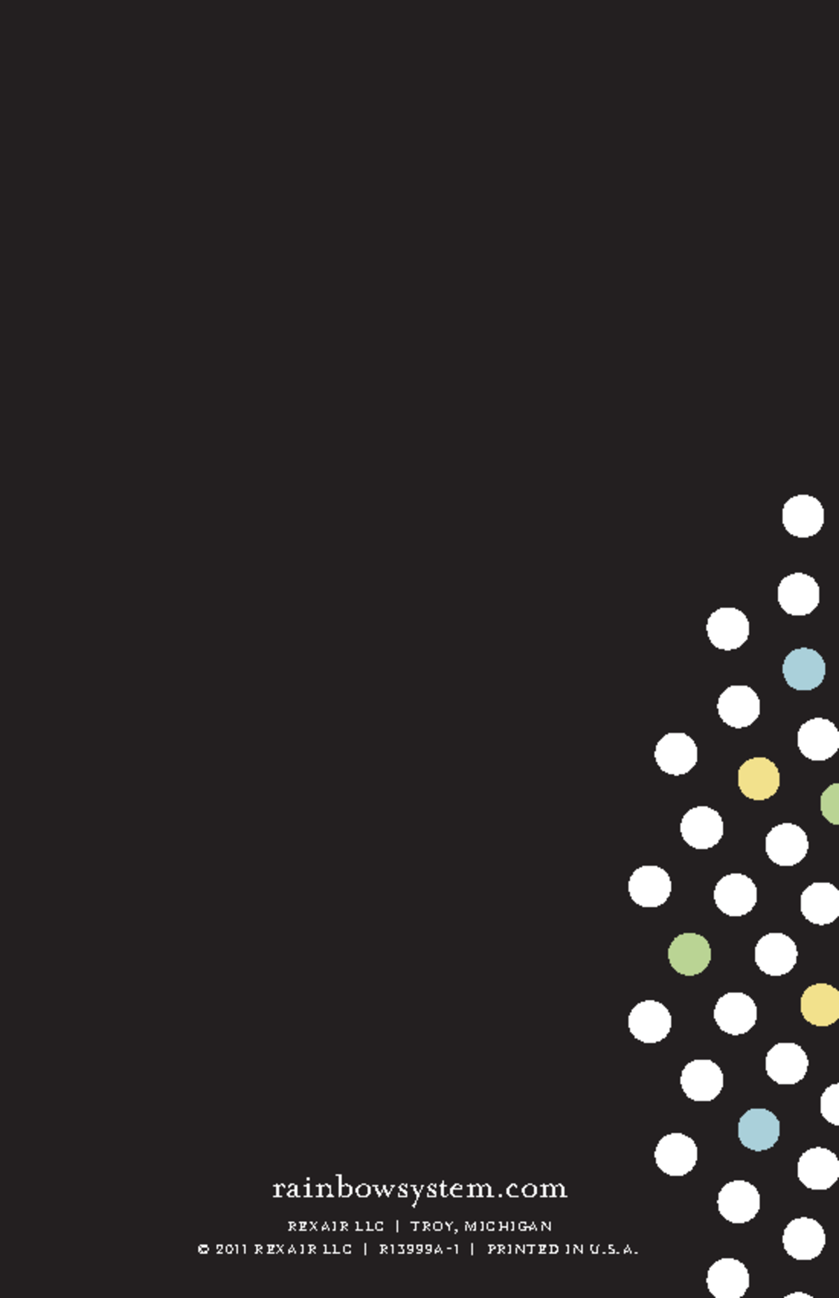 Rainbow-e2-Black - Rainbow vacuum manual. - rainbowsystem Rexair LLC ...