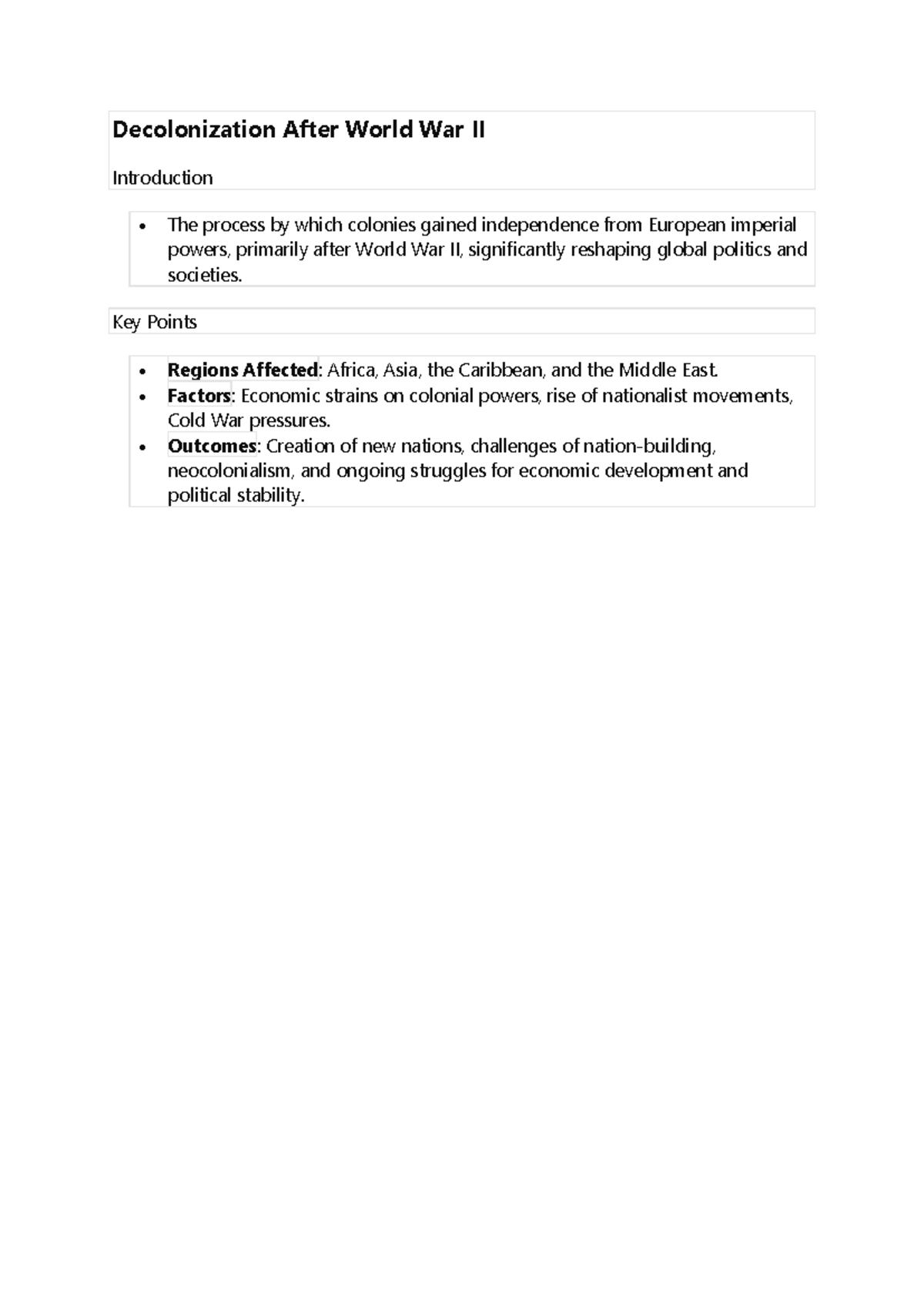 Decolonisation After World War II - Decolonization After World War II ...