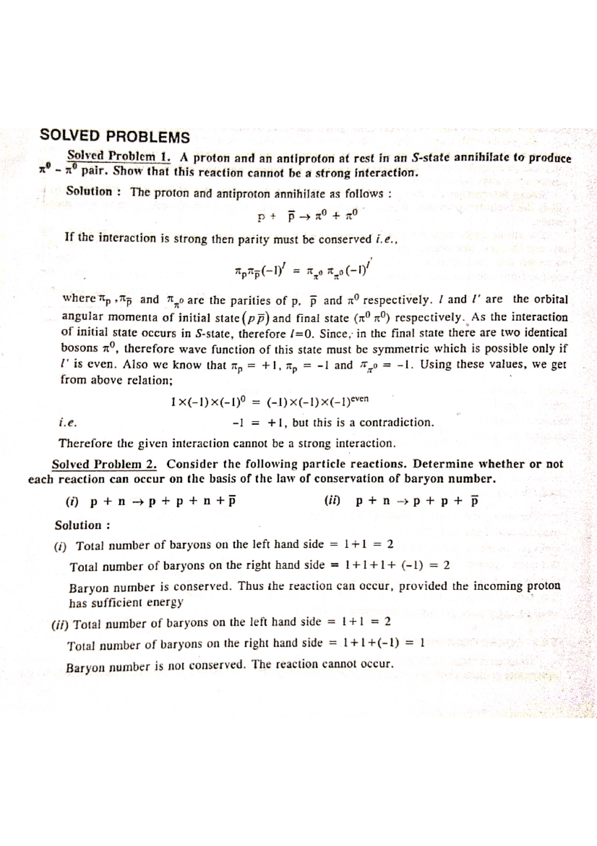 Elementary particles problms - Bsc Physics - Studocu
