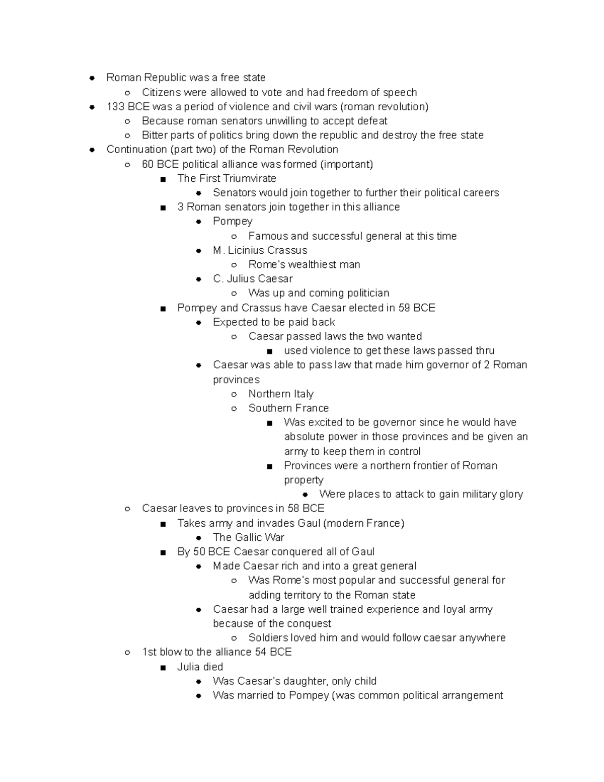 1st Century BCE Roman Revolution - Roman Republic was a free state ...