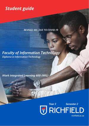 BSc IT WIL Logbook 2023 - log books - Reg. No. : 2000/000752/ Faculty ...