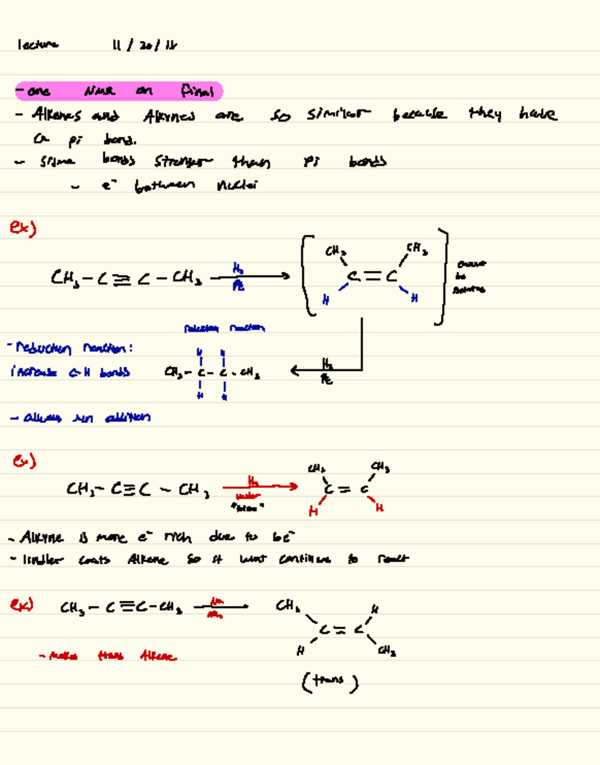 Section 37 - Bandik - lecture 11/30/ one NMR On final Alkenes and ...