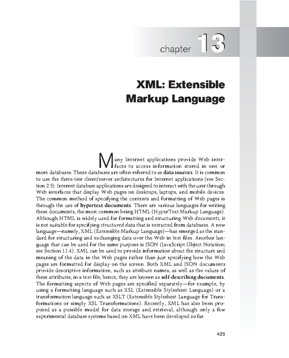 Chapter 13 Xml Chapter 13 Xml Extensible Markup Language M Any 8399