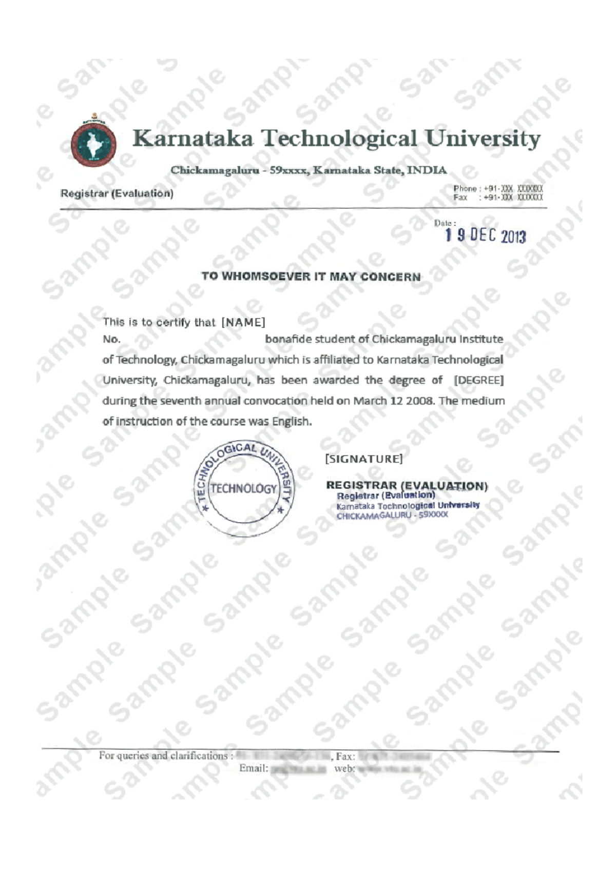 Sample - Certificate of English proof - aple Sample Sampl San. mole ...