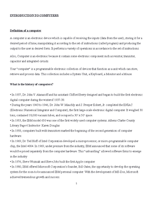 Ict project short notes - ICT PROJECT 1 Project Identification ...