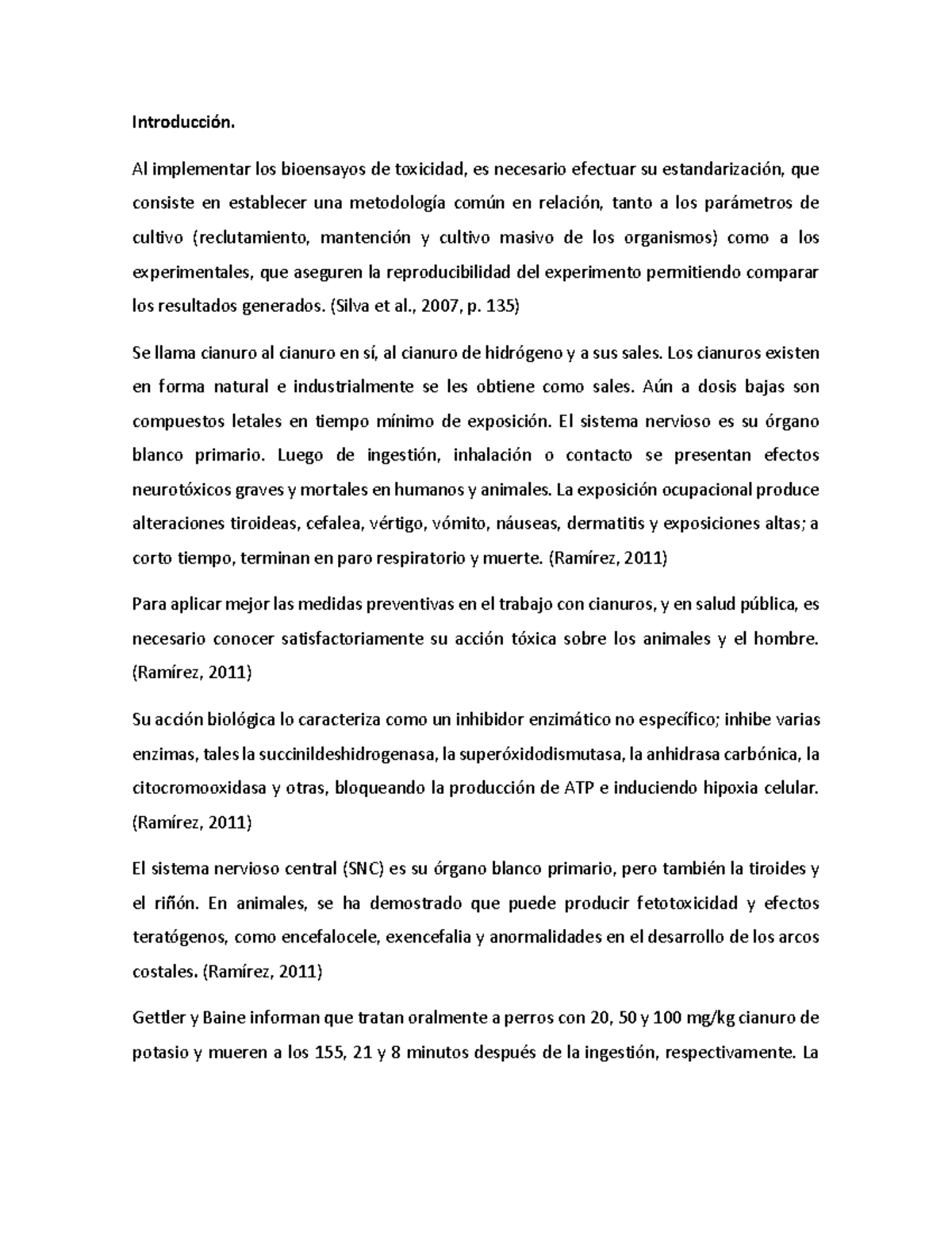 Examen farma. Guión de protocolo expeerimental - Introducción. Al implementar los bioensayos de ...