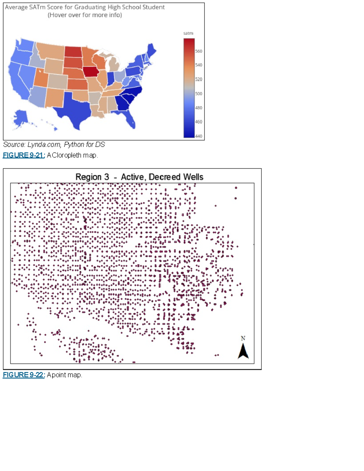 Data science and Computer Network-23 - Source: Lynda, Python for DS FIGURE 9-21: A Cloropleth ...