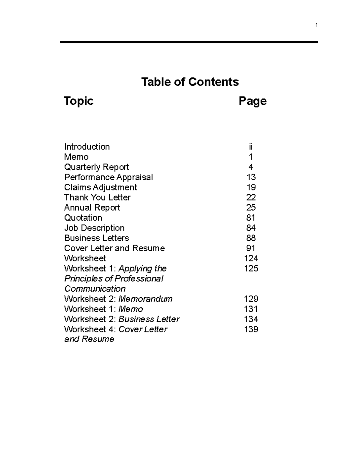 Table of Contents - asdaadasdasdsdffgdfgdfgf - i Table of Contents ...