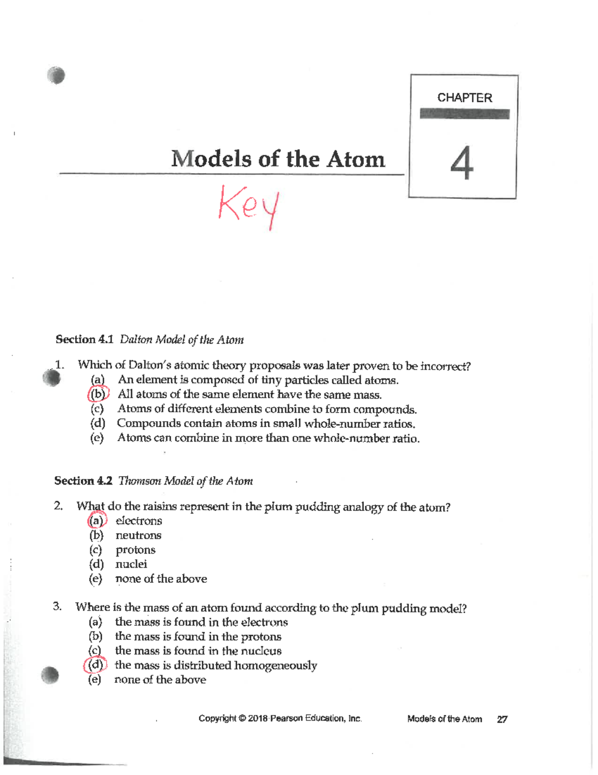 Chem 103 ch 4 worksheet key - CHEM 103 - Studocu