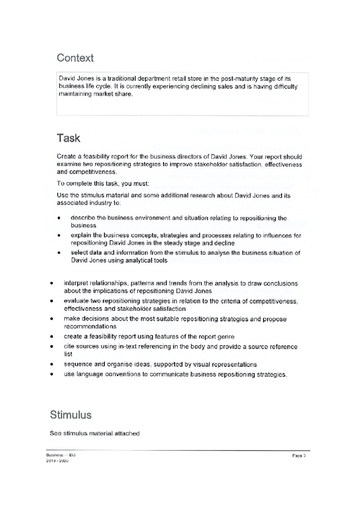 IA3 David Jones 23 25 - feasibility report - Studocu