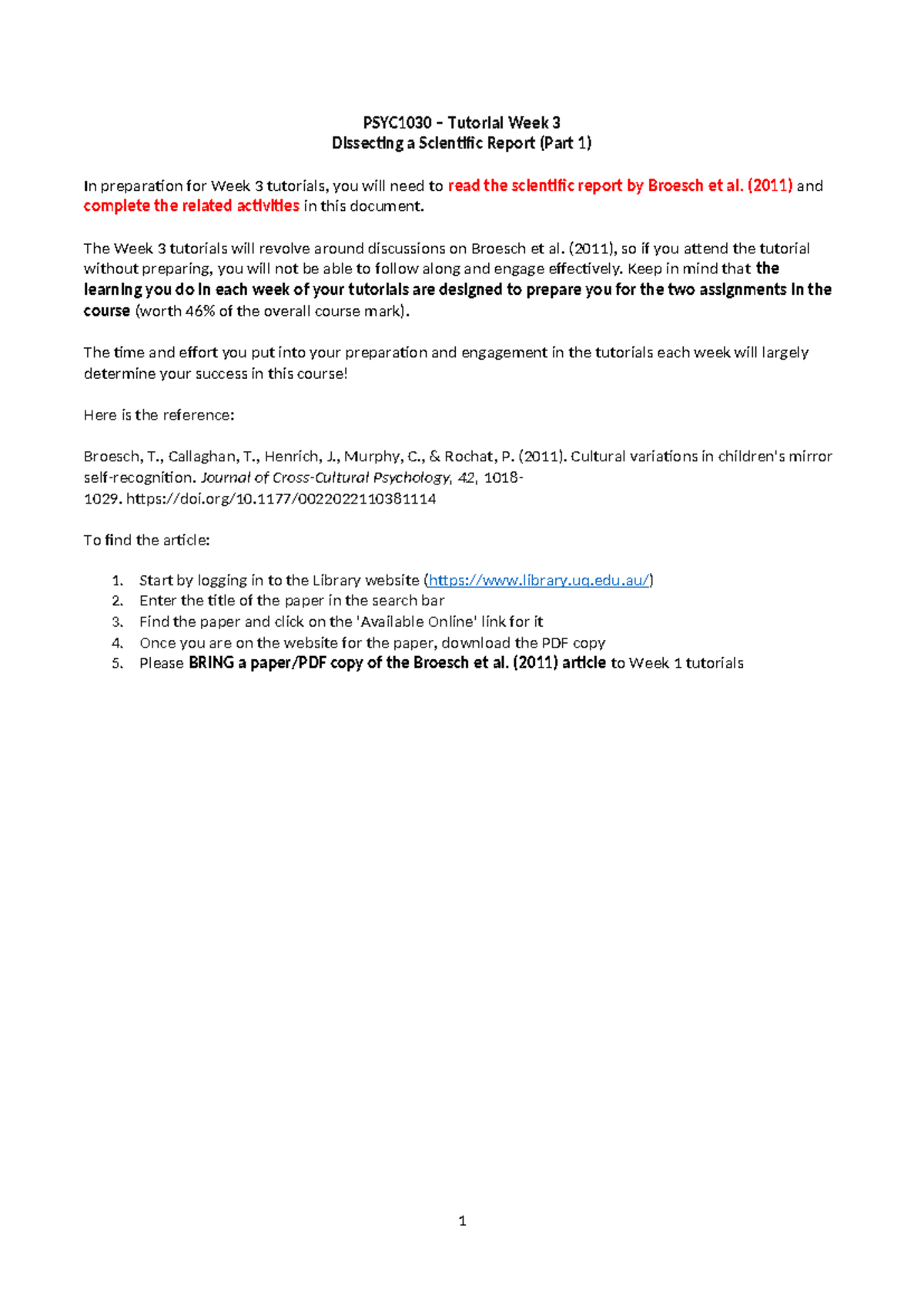 Week 3 - Tutorial prep reading(1) (1) (Auto Recovered) - PSYC1030 ...