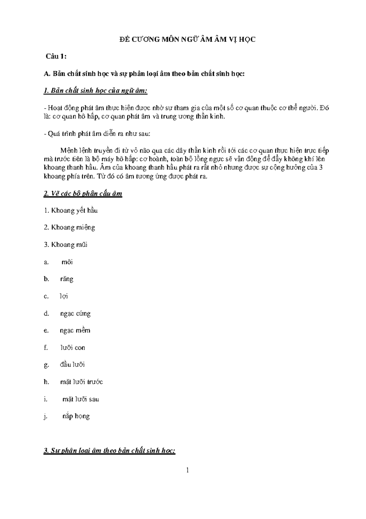 De cuong ngu am am vi hoc - Btap on luyen dan luan ngon ngu - ĐỀ CƯƠNG MÔN NGỮ ÂM ÂM VỊ HỌC Câu ...
