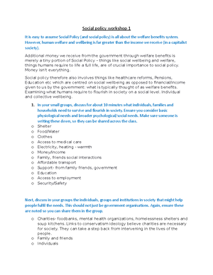 SPCU913 Understanding social policy Autumn 2018 Revision Notes - What ...