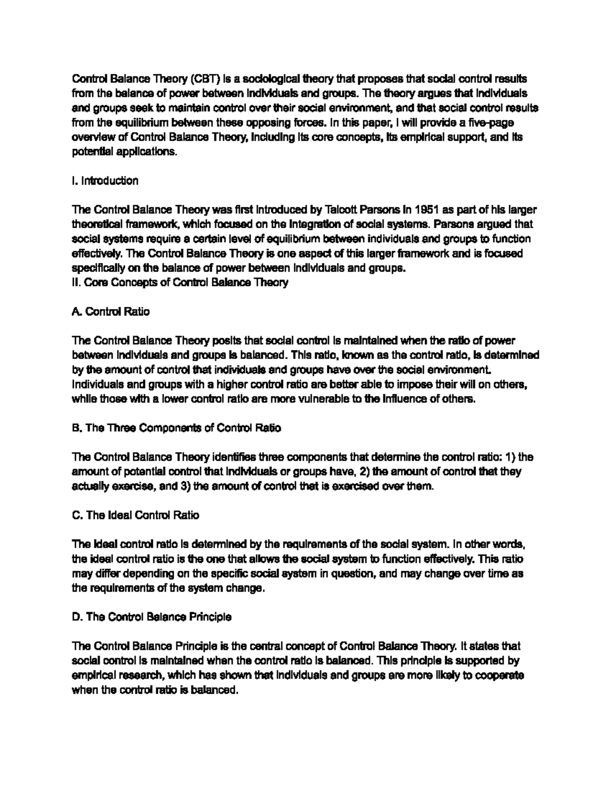 Control balance theory - The theory argues that individuals and groups ...