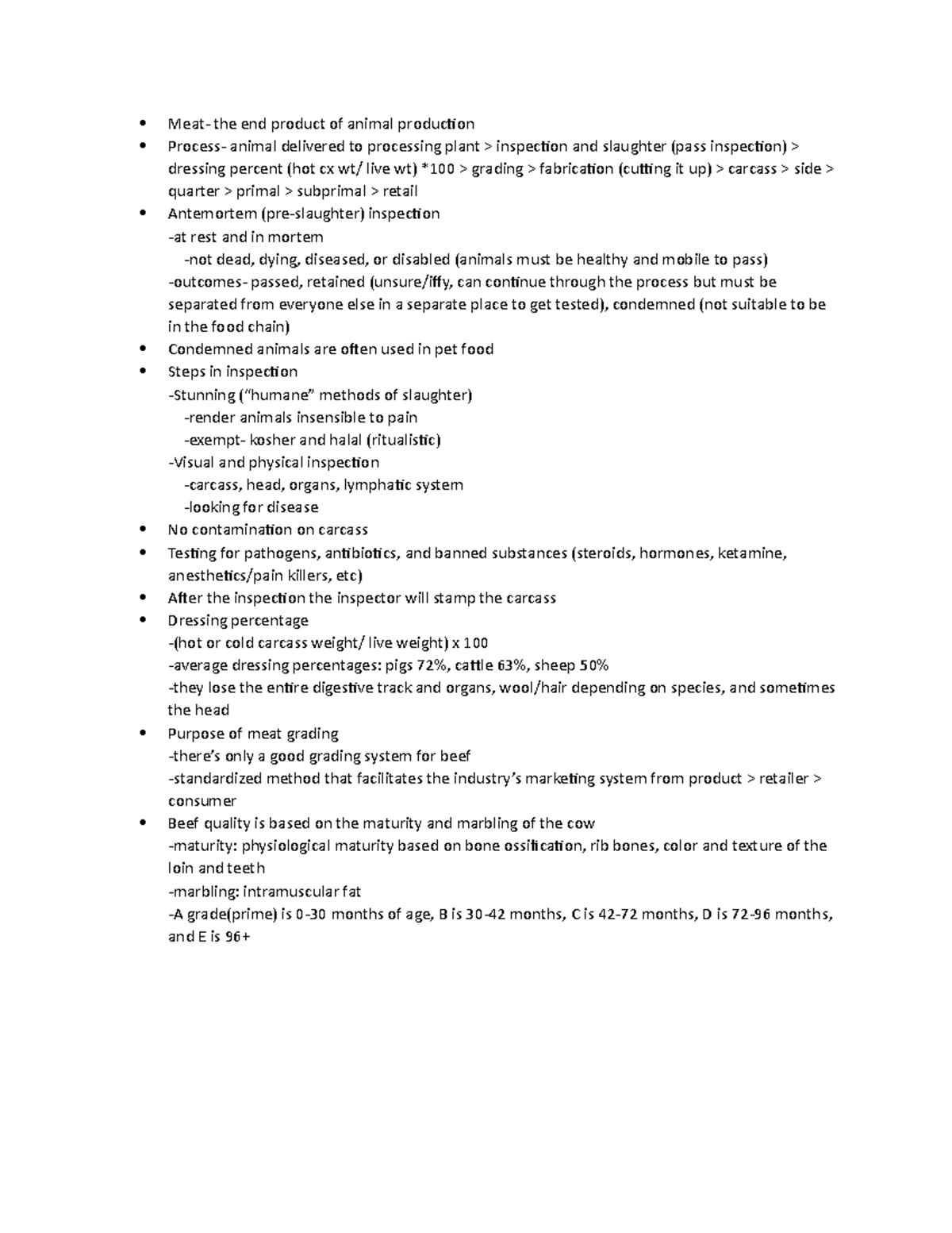 Meats - Dr Dove - Meat- the end product of animal production Process ...