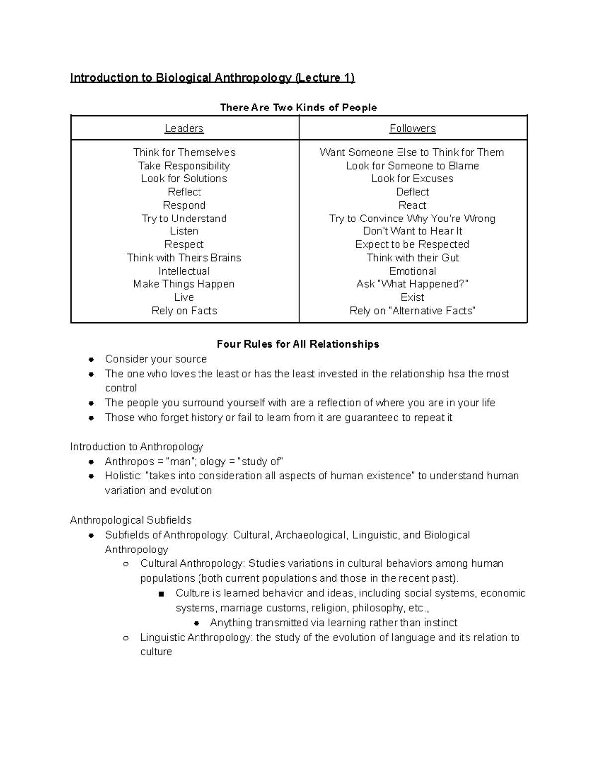 Phy. Anthro Study Guide Midterm 1 Study Guide - Introduction to ...