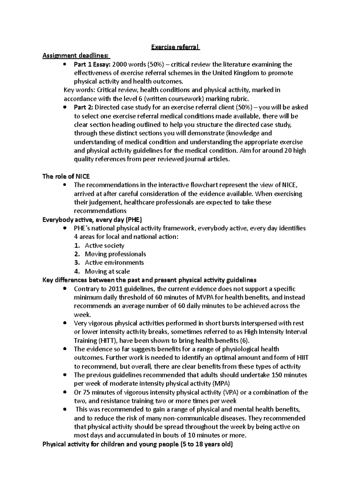 Session 2 - Professional practicem, strategy and policy - Exercise ...