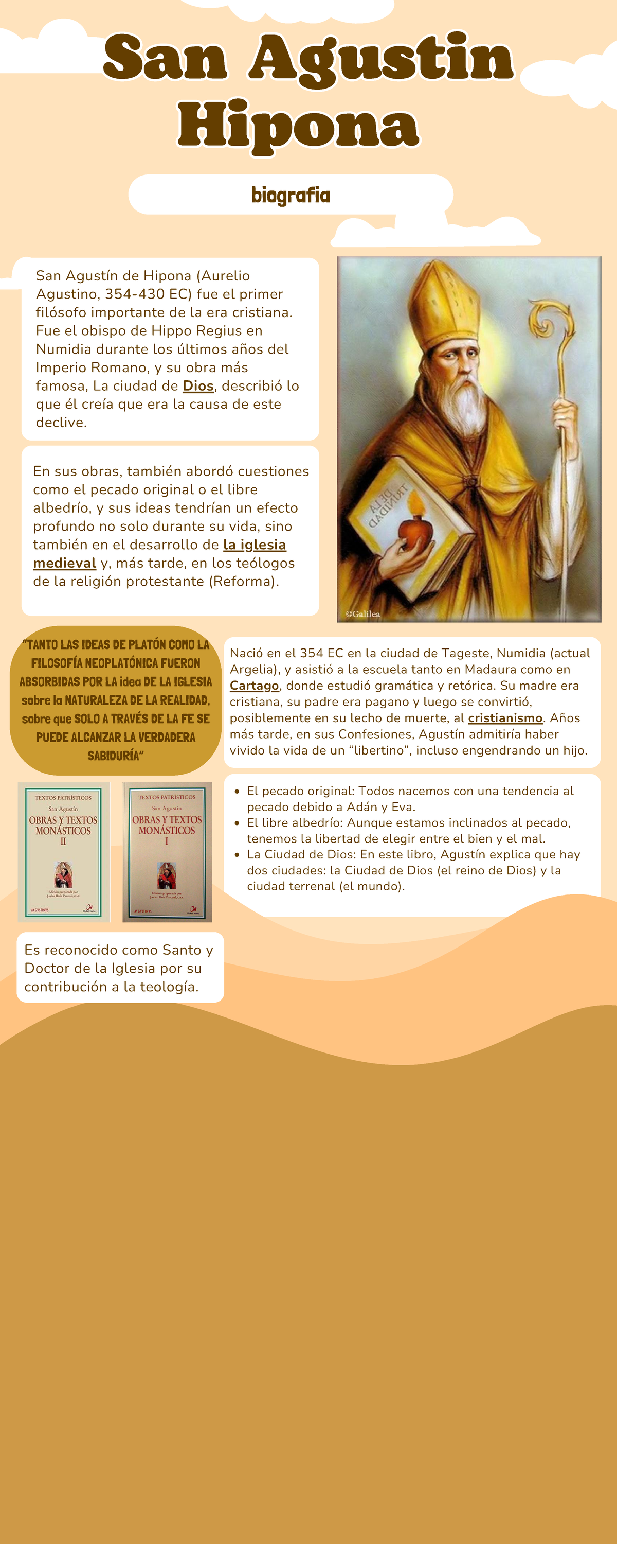 Infografía historia de Jesus - biografia San Agustin Hipona San Agustin ...