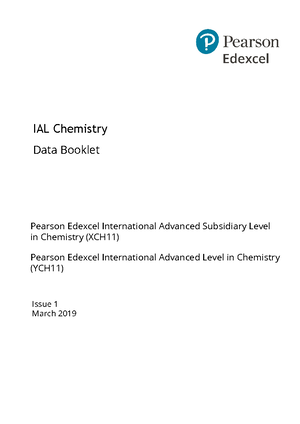 Data booklet - alevel - GCE Chemistry Edexcel Advanced Subsidiary GCE ...