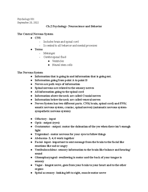 Chapter 7 - Lecture notes - CHAPTER 7 If you miss a class and you’ll ...