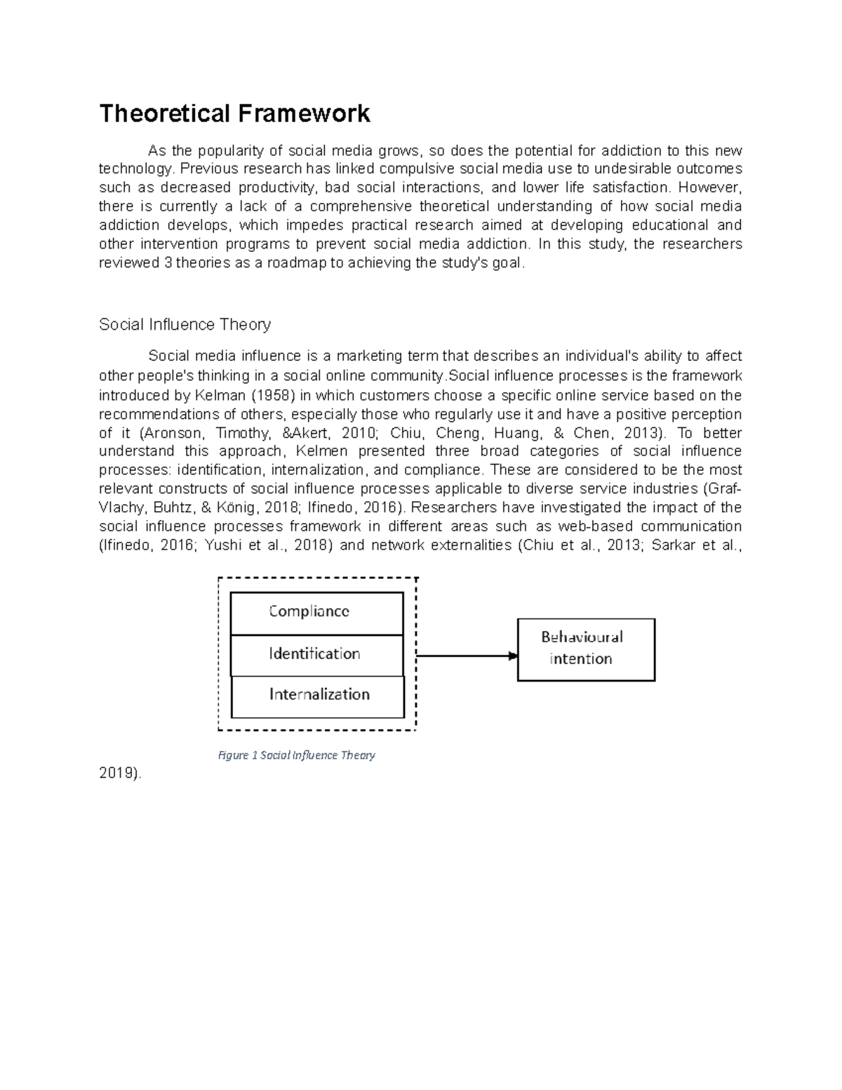 Theoretical Framework - Previous research has linked compulsive social ...