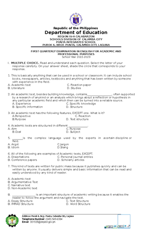 Individual Reading Inventory and Comprehension Test - INDIVIDUAL ...